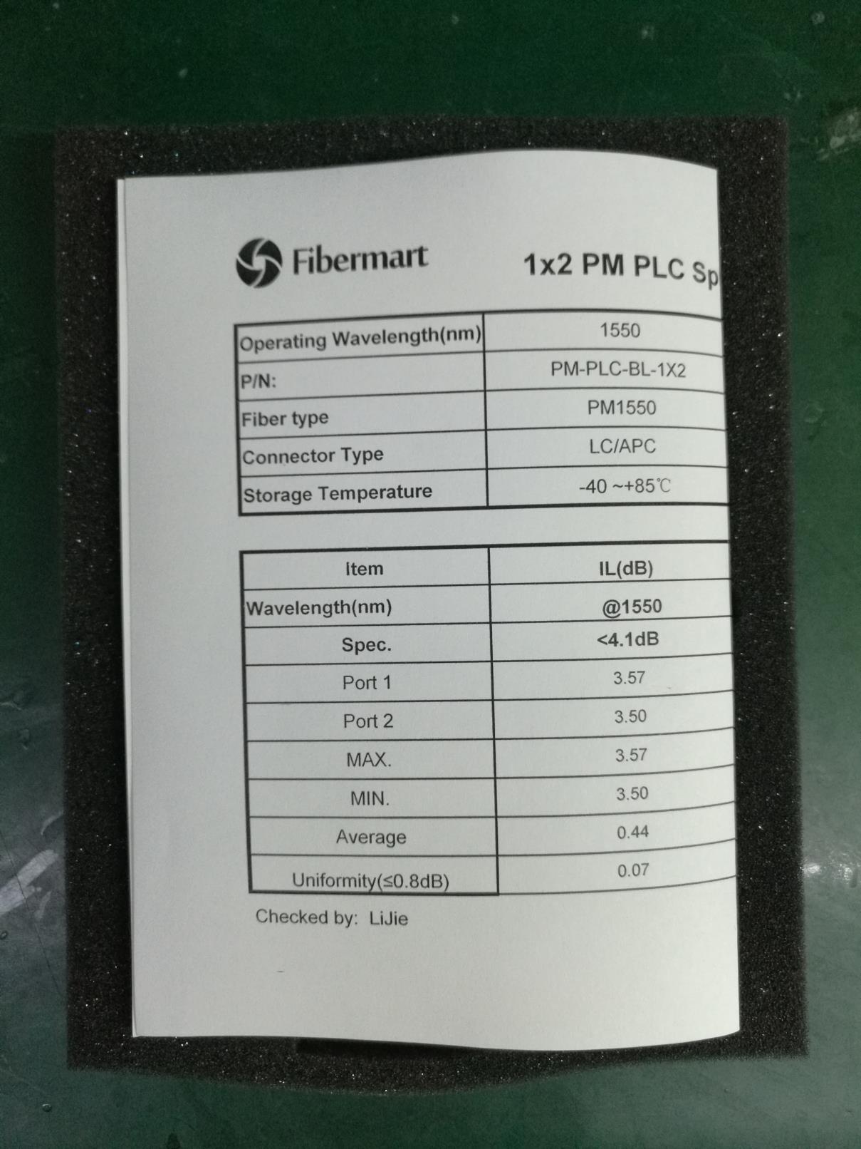 1x2 Fiber Polarization Maintaining(PM) PLC Splitter Slow Axis with ...