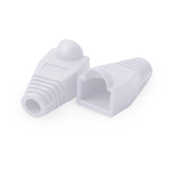 RJ45 Snagless Boot Cover 6.0mm OD White, 50/Pack | Fiber-Mart.com